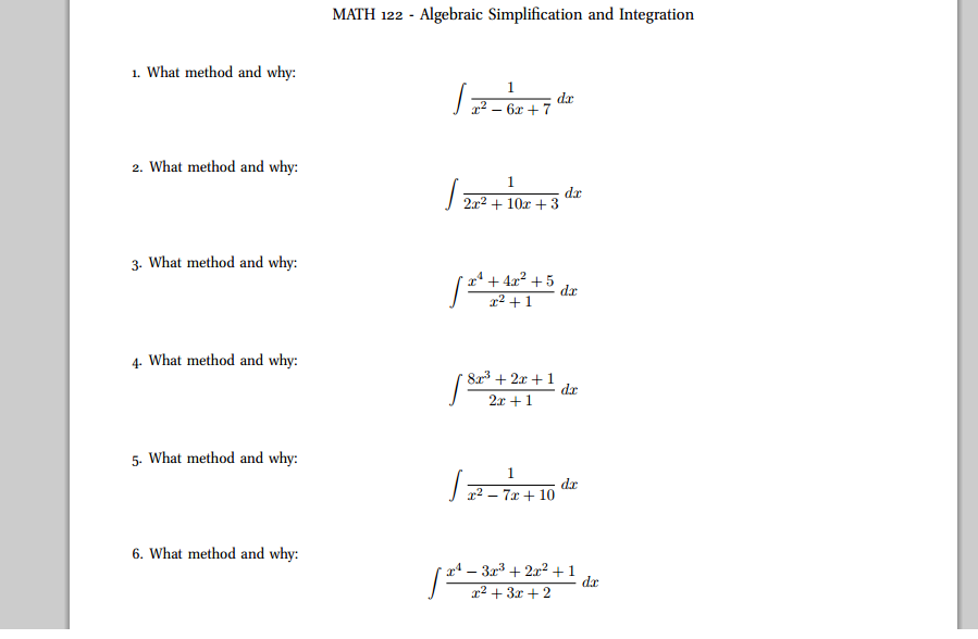 Solved Solve using partial fractions (factoring), or long | Chegg.com