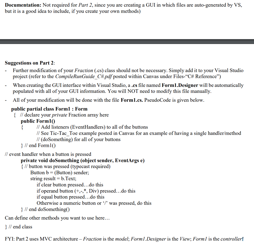 Solved Part 2 (30 pts): Using Visual Studio, create a GUI C# | Chegg.com
