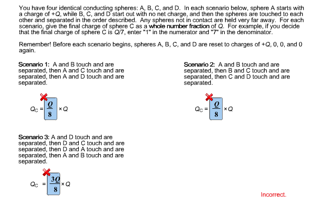 Solved You have four identical conducting spheres: A, B, C, | Chegg.com