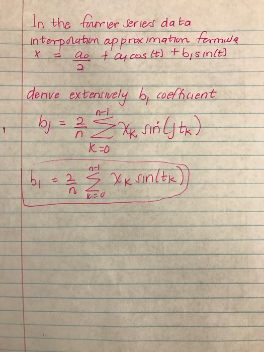 Solved In The Fourier Series Data Interpolation 6036