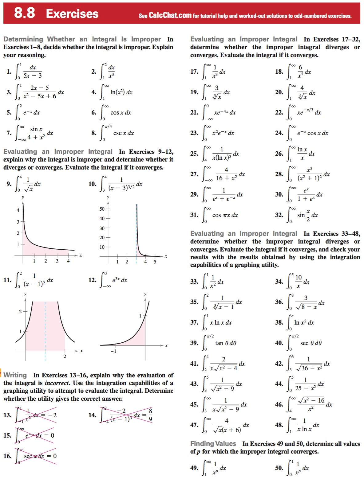 Solved In Exercises 1-8, decide whether the integral is | Chegg.com