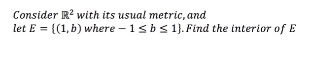 Solved Consider R2 with its usual metric, and let E = {(1, | Chegg.com