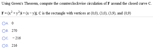 Solved Using Green's Theorem, compute the counterclockwise | Chegg.com
