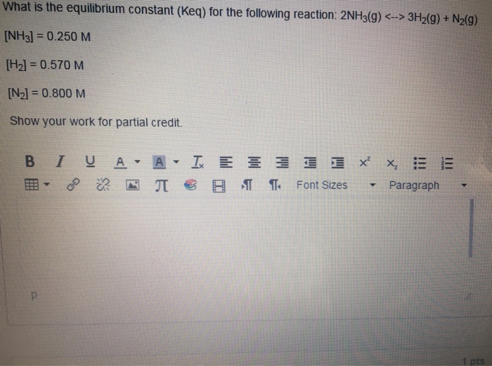 Solved What is the equilibrium constant (Keq) for the | Chegg.com