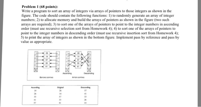 Solved C Programming Strictly Write A Program To Sort An 8498