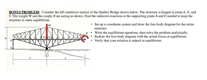 Solved Consider the left cantilever section of the Quebec | Chegg.com