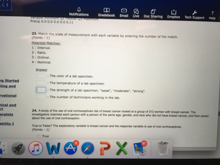 Solved Match the scale of measurement with each variable by | Chegg.com