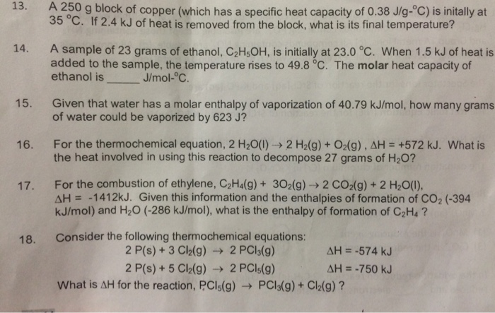 Solved A 250 g block of copper (which has a specific heat | Chegg.com