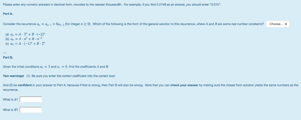 Solved Please enter any numeric answers in decimal form, | Chegg.com