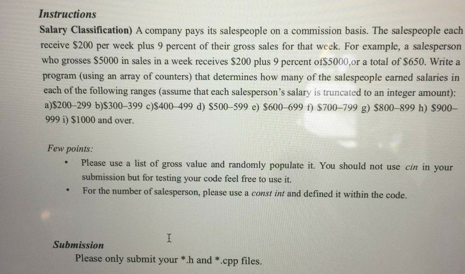 Solved Instructions Salary Classification) A company pays | Chegg.com
