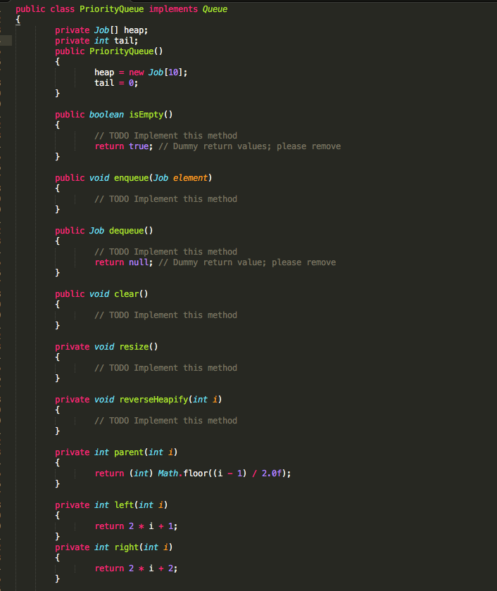 public class PriorityQueue implements Queue private | Chegg.com