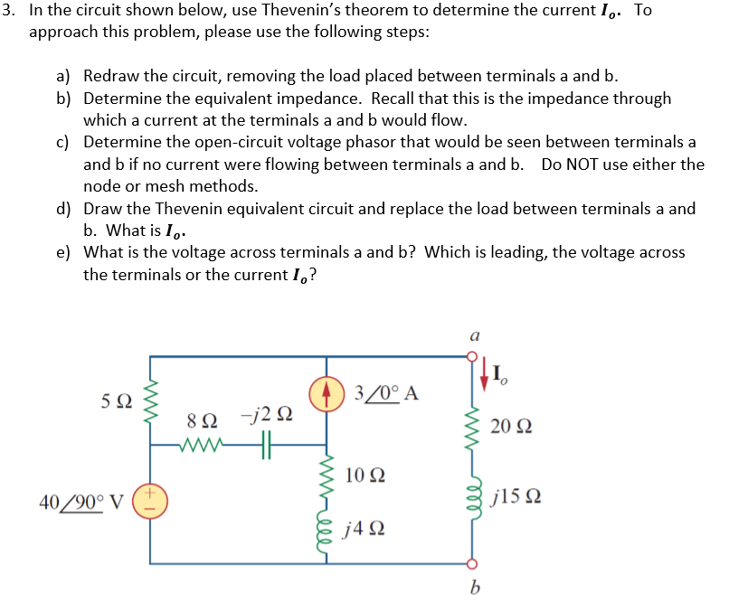 Solved In the circuit shown below, use Thevenin's theorem to | Chegg.com