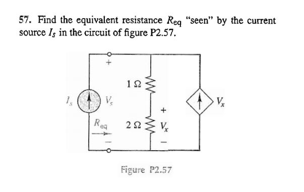 Solved Find the equivalent resistance Req "seen" by the | Chegg.com