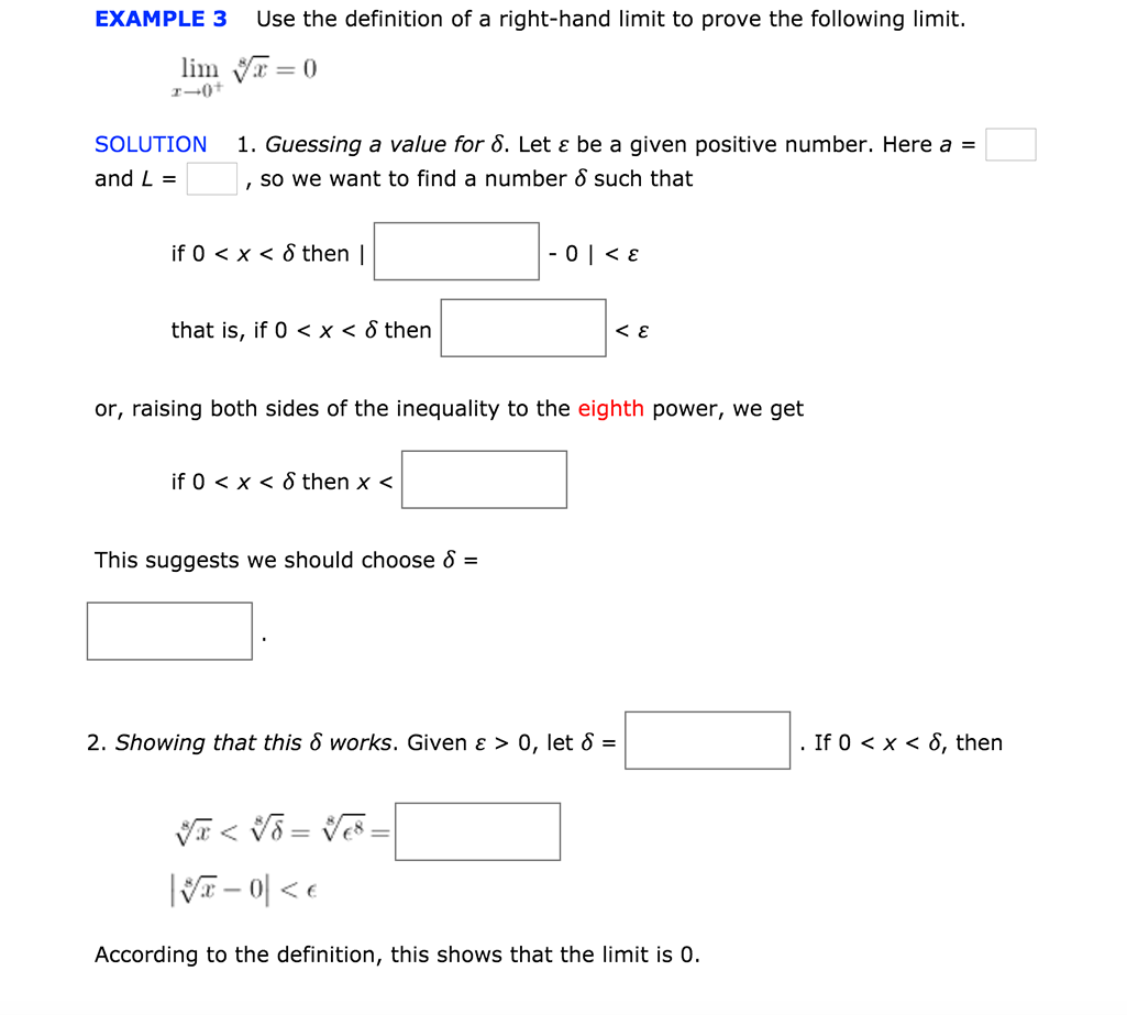 Solved Use the definition of a right-hand limit to prove the | Chegg.com