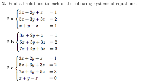 Solved Find all solutions to each of the following systems | Chegg.com