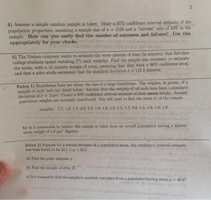 Solved Assume a simple random sample is taken. Make a 97% | Chegg.com
