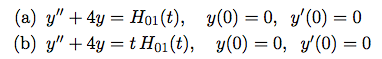 Solved For each initial value problem, sketch the forcing | Chegg.com