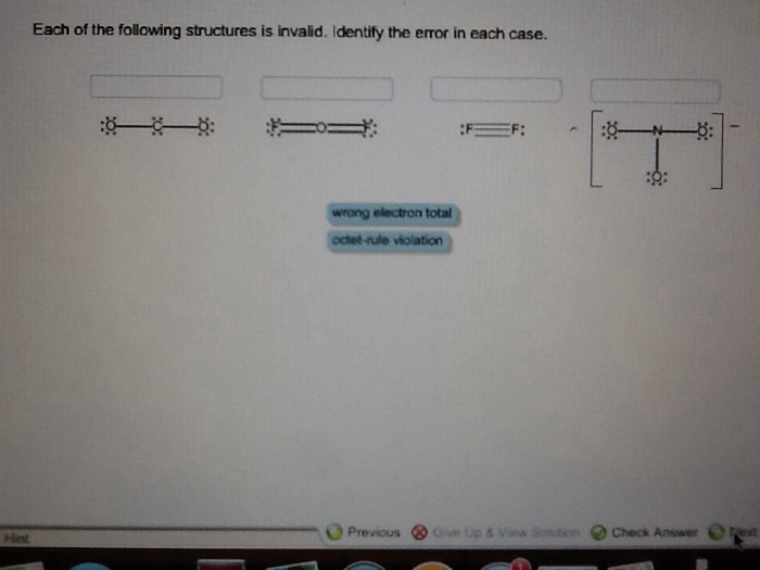 Solved Each of the following structure is invalid. identify | Chegg.com