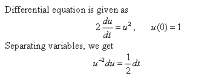 Solved Differential equation is given as Separating | Chegg.com