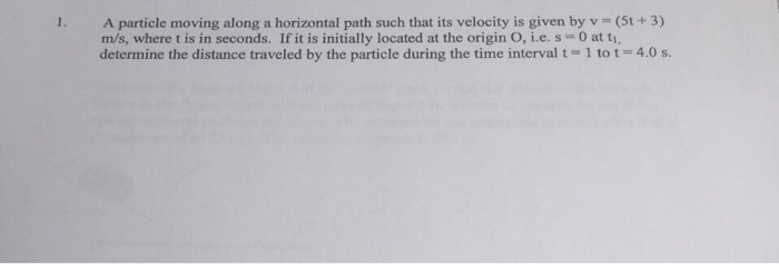 Solved A particle moving along a horizontal path such that | Chegg.com
