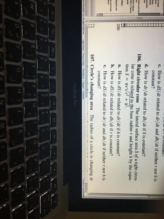 Solved How is dS/dt related to dr/dt and dh/dt if neither r | Chegg.com