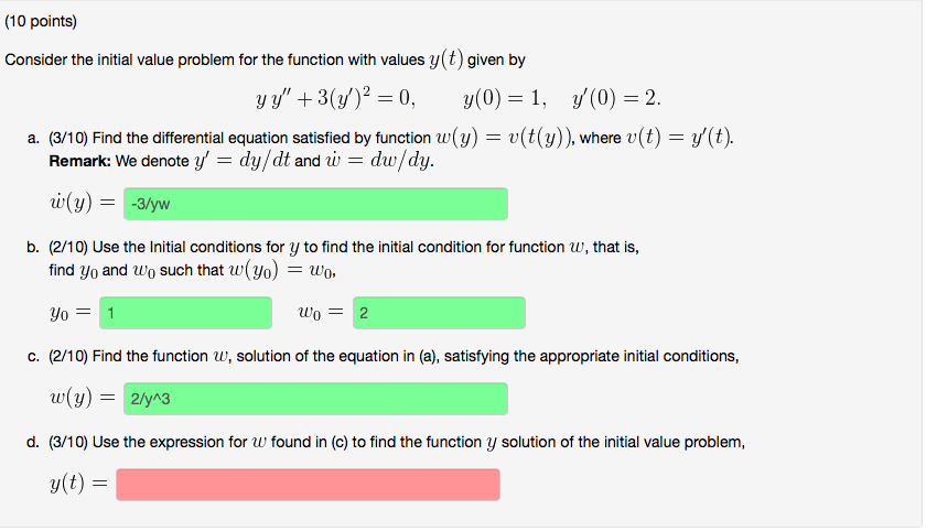 Consider The Initial Value Problem For The Function 1687