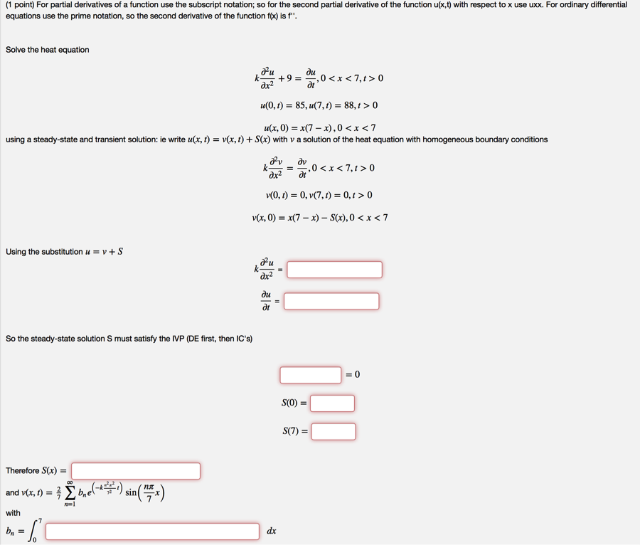 Solved For partial derivatives of a function use the | Chegg.com
