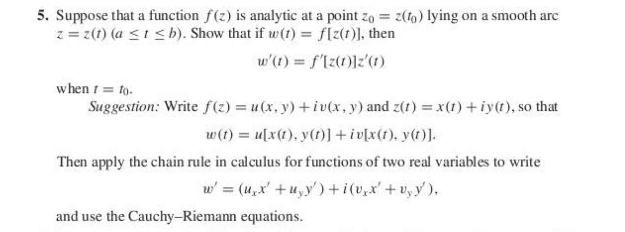 Solved Suppose that a function f(z) is analytic at a point | Chegg.com