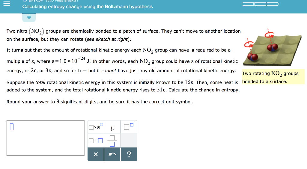 -Calculating entropy change using the Boltzmann | Chegg.com