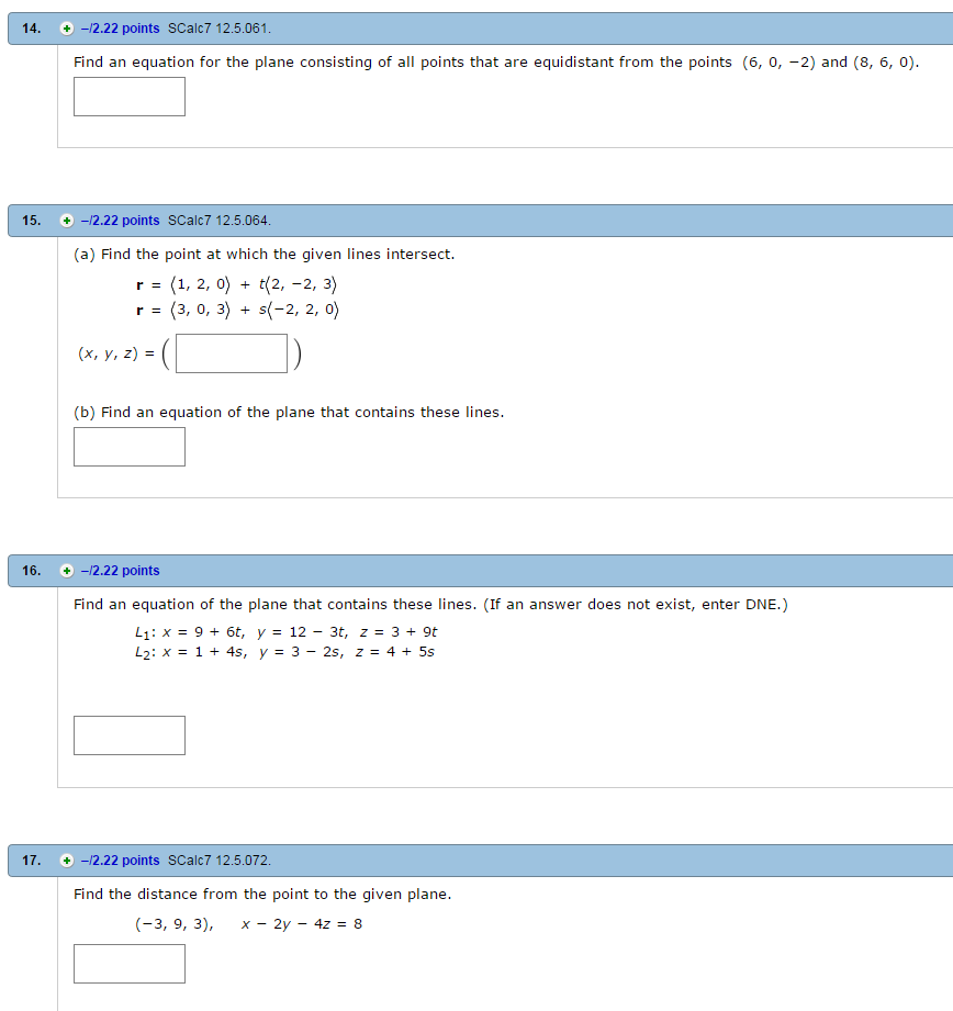 Solved Find an equation for the plane consisting of all | Chegg.com