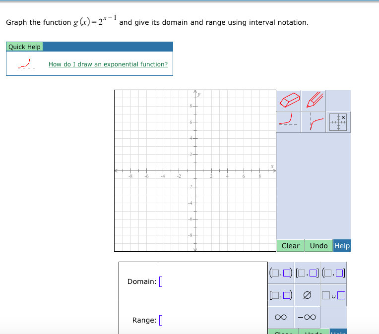 Solved Graph The Function G X 2 X 1 And Give Its Domain