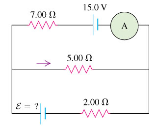 Solved Current flows through the 5 ohm resistor in direction | Chegg.com