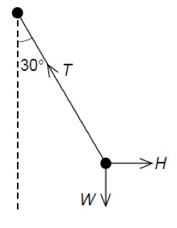 Solved A pendulum bob is held stationary by a horizontal | Chegg.com