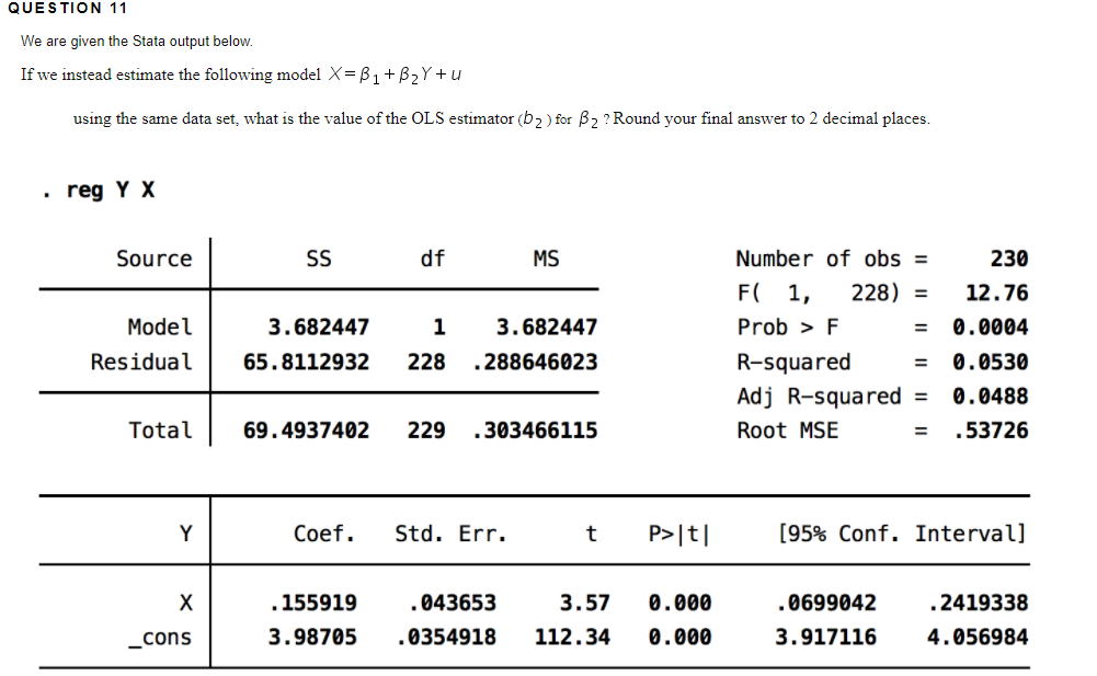 Solved In a multivariate regression model，which of the | Chegg.com