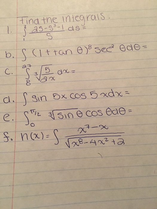 Solved Find the integral integral_1^2 2s - s^3 - 1/s ds | Chegg.com