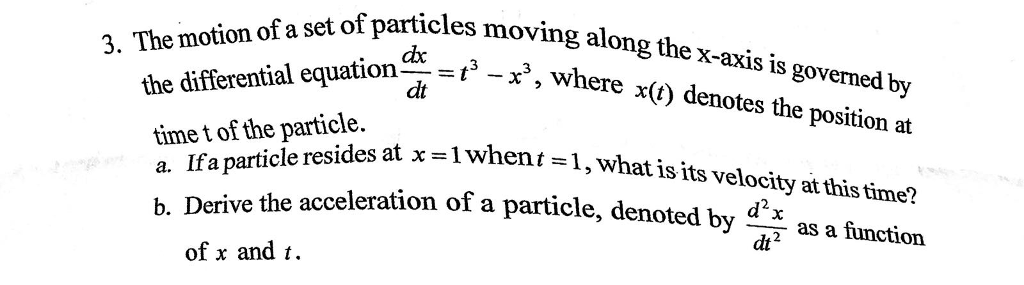 Solved The motion of a set of moving along the x-axis | Chegg.com