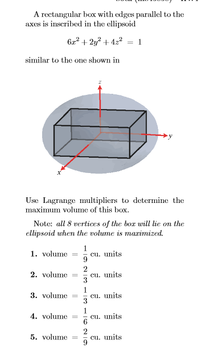 Solved A rectangular box with edges parallel to the axes is | Chegg.com