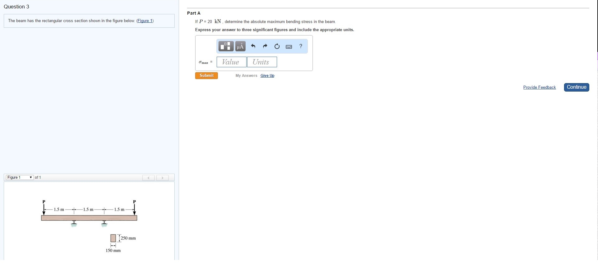 Solved The beam has the rectangular cross section shown in | Chegg.com