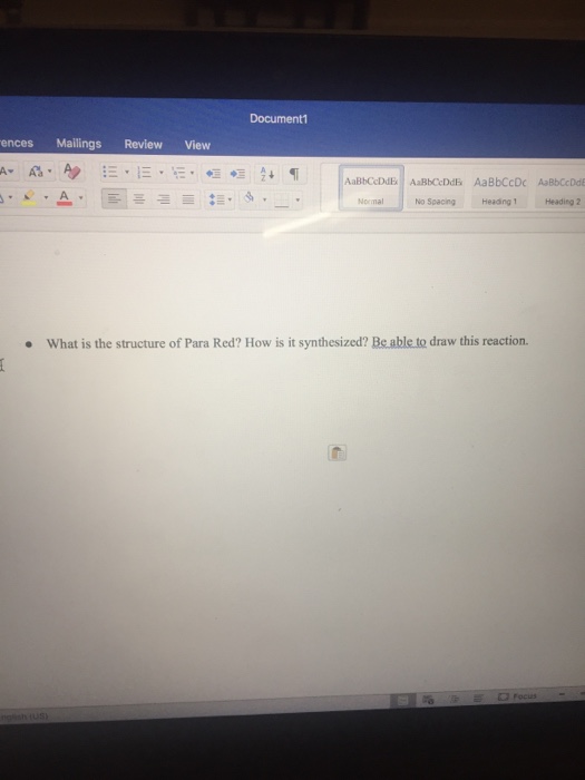 Solved What is the structure of Para Red? How is it | Chegg.com