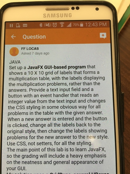 Solved Set up a JavaFX GUI-based program that shows a 10 | Chegg.com
