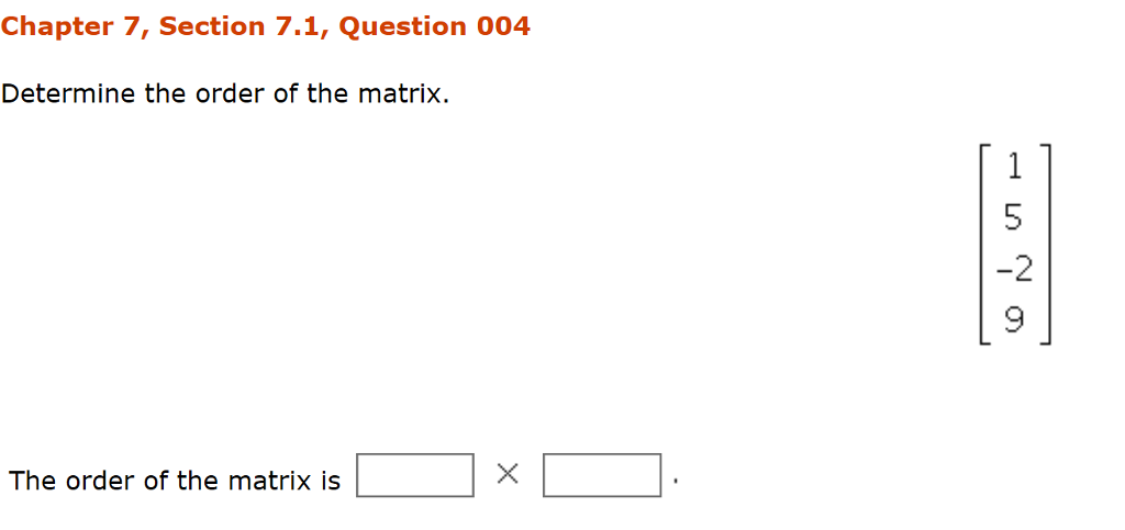 Solved Chapter 7, Section 7.1, Question 004 Determine the | Chegg.com