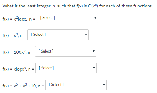 Solved What is the least integer. n. such that f(x) is | Chegg.com