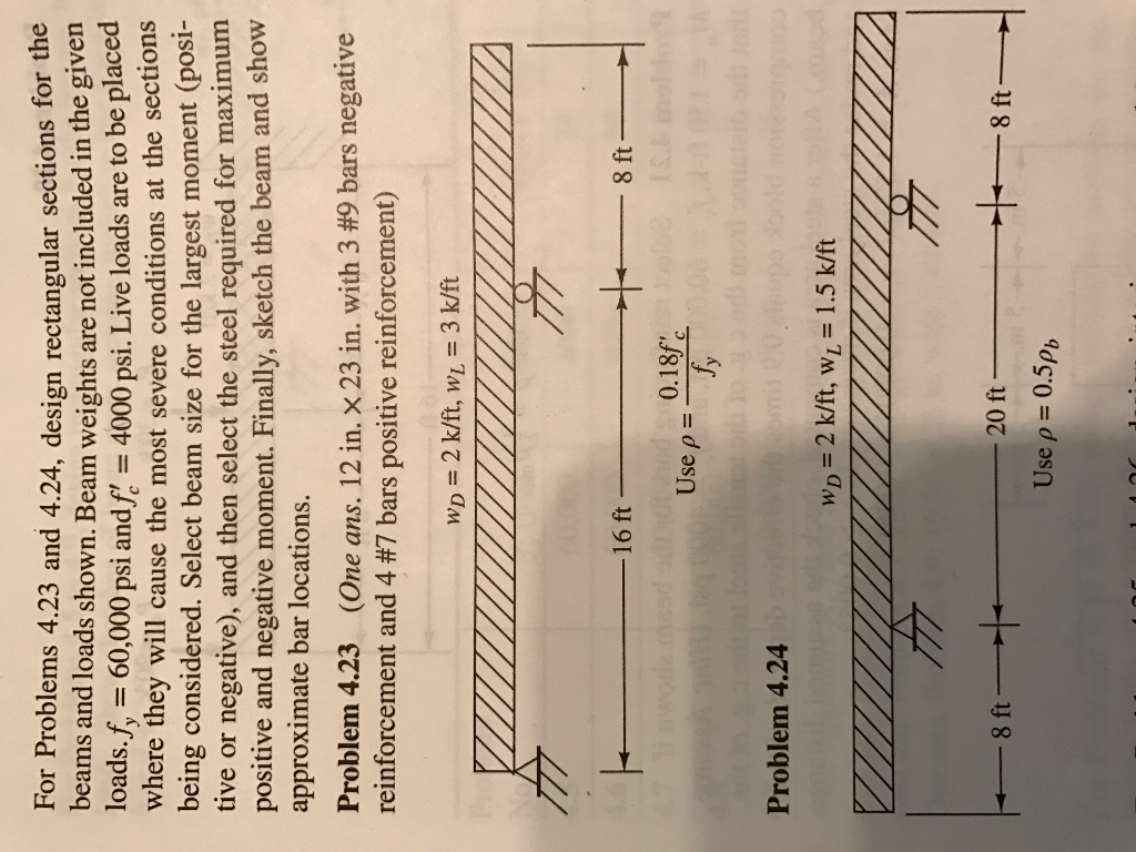 Solved For Problems 4.23 and 4.24, design rectangular | Chegg.com