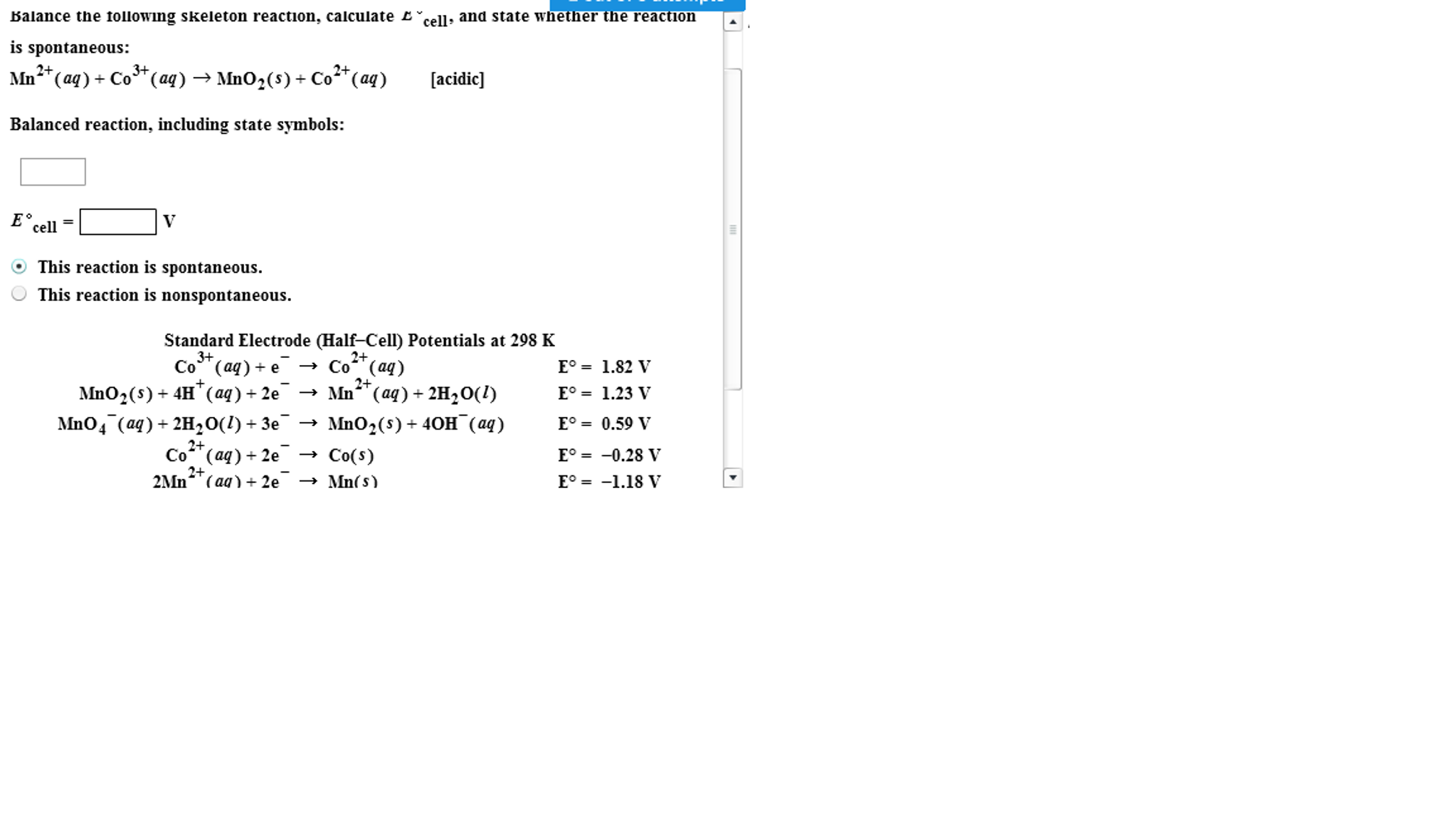 Solved Balance The Following Skeleton Reaction Calculate