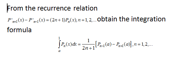 Solved From the recurrence relation P'n + 1(x) - P'n - 1(x) | Chegg.com