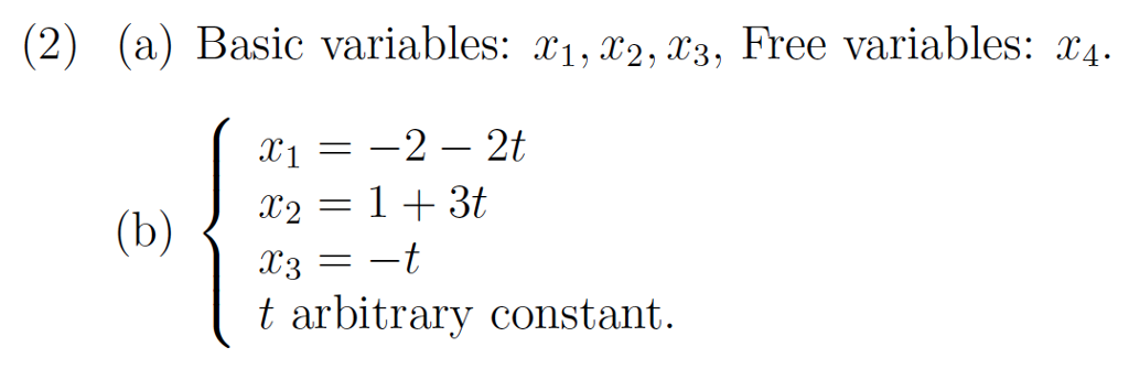 Solved Linear Algebra: Find the parametric representation | Chegg.com