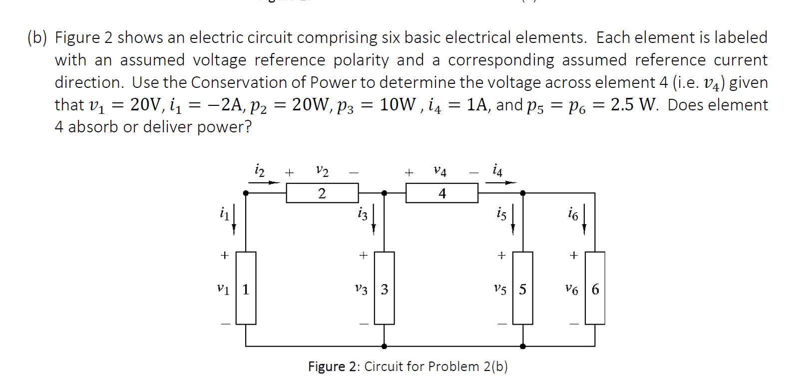 Solved (b) Figure 2 shows an electric circuit comprising six | Chegg.com