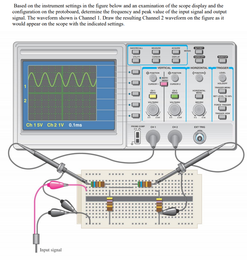 Solved Oscilloscope Problem Based on the instrument settings | Chegg.com