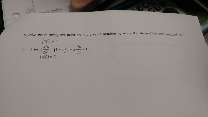 Solved 9) Solve the following two-point boundary value | Chegg.com