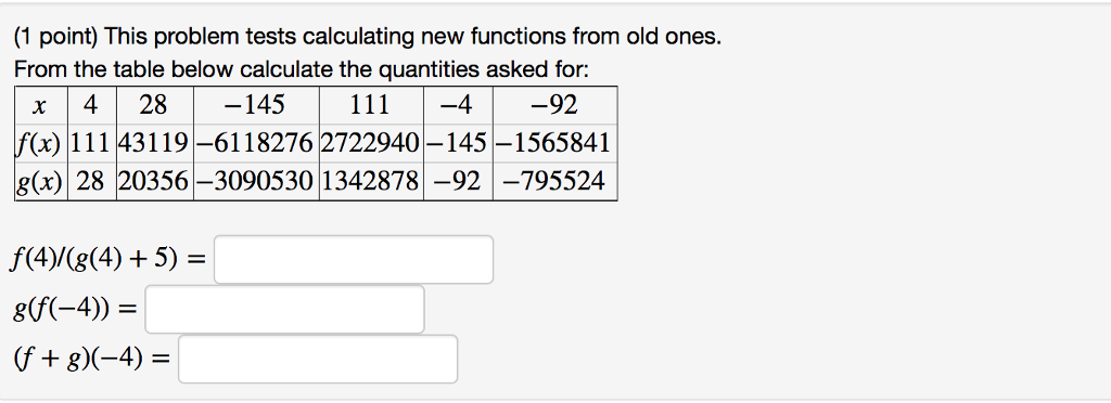 Solved This problem tests calculating new functions from old | Chegg.com